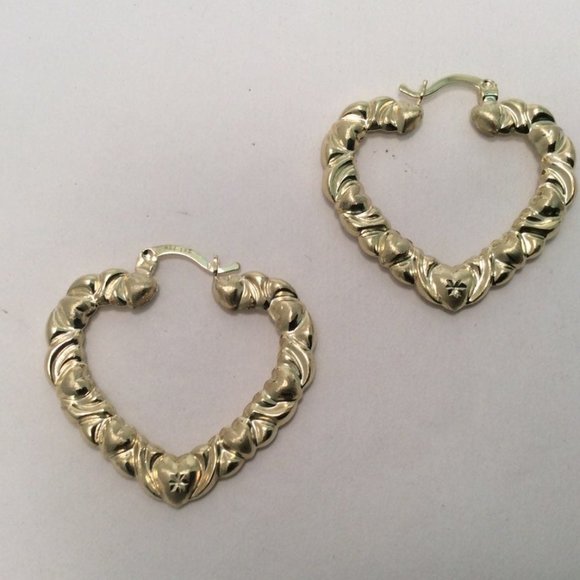 Impressed Jewelry | Jewelry | K Real Gold Hugs Kisses Ox Xo Heart Hoop ...